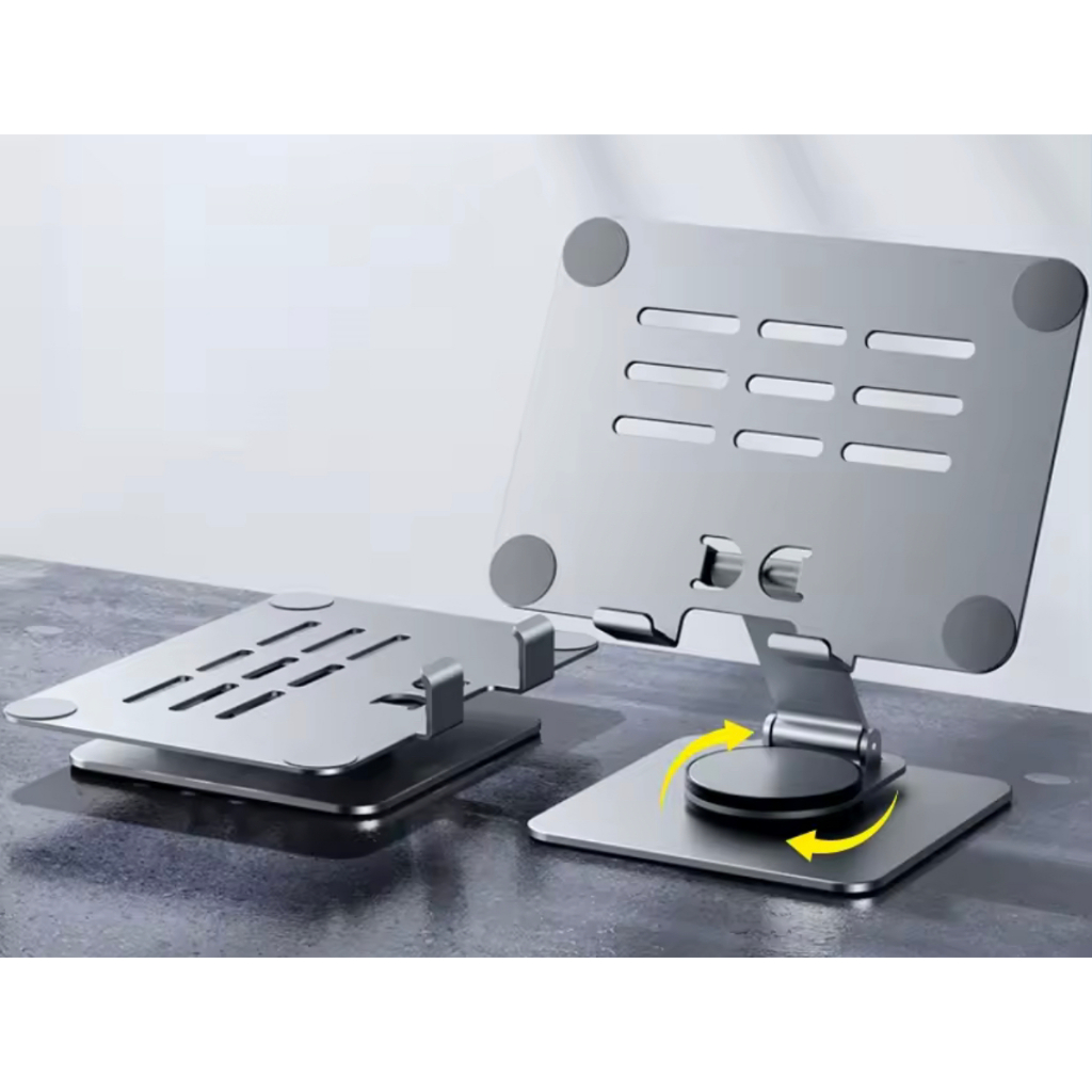 Laptop Stand 360° Rotate Adjustable Aluminium Stand Upright Portable ...