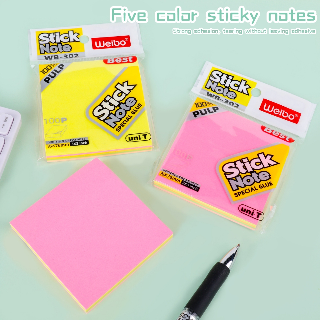 WEIBO 3x3 Neon Sticky Notes SCHOOL SUPPLIES | Shopee Philippines