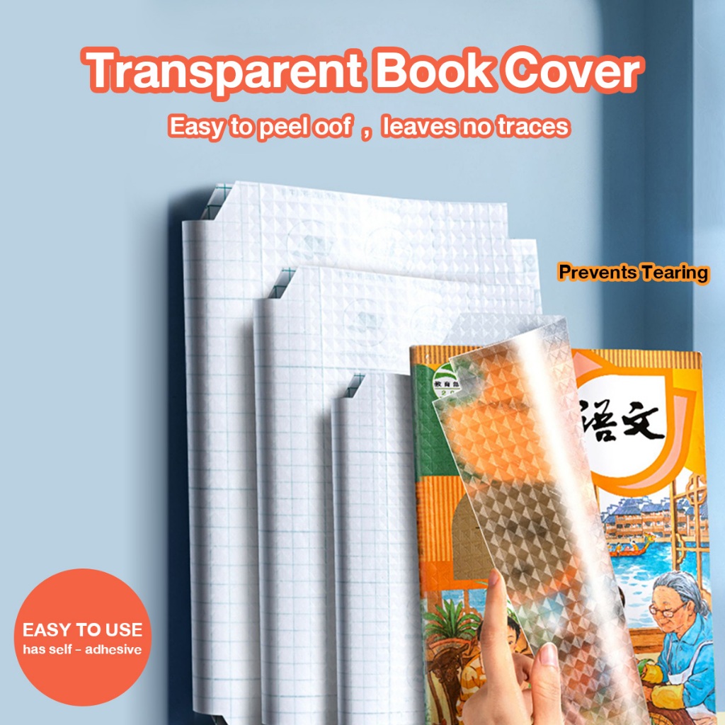 30/10 Sheets Book Cover Transparent Self-adhesive Book Wrap Protective ...
