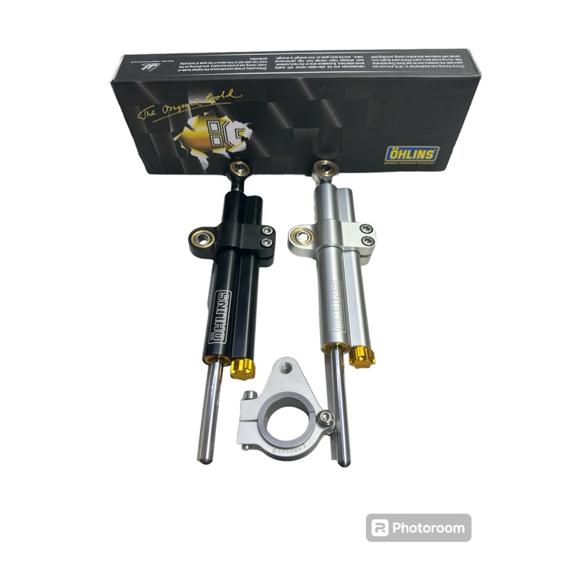 OHLINS Stabilizer steering damper with bracket(universal)short | Shopee ...