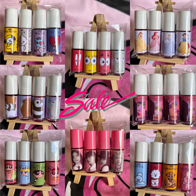 (4PCS) MINI LIP TINTS 5ML - Lip & Cheek Tint, Gel Based, Long Lasting ...