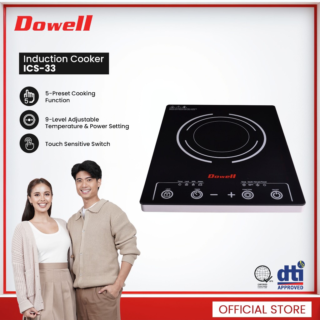 Dowell Ceramic Glass Hob Cooktop Induction Cooker ICS-33 | Shopee ...
