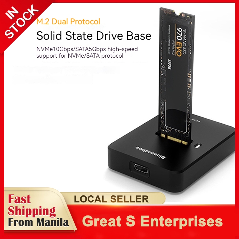 M2 SSD Case NVMe/SATA Enclosure 10Gbps HDD Docking Station M.2 Base ...
