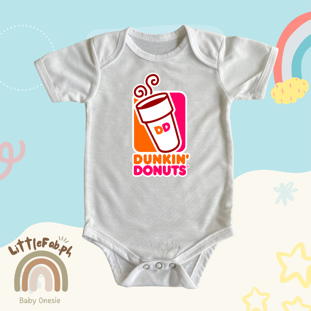 Dunkin donuts 2 ( baby onesie / infant onesie ) | Shopee Philippines
