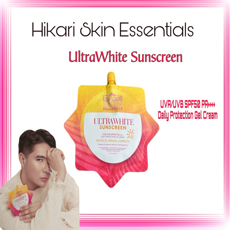 Hikari Skin Essentials UltraWhite Sunscreen UVA/UVB SPF50 PA++++ Daily ...