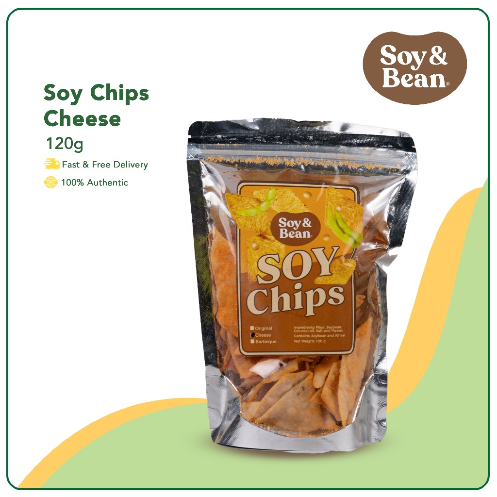 Soy & Bean Soy Chips Cheese 120g [Plant-Based, Chips] | Shopee Philippines