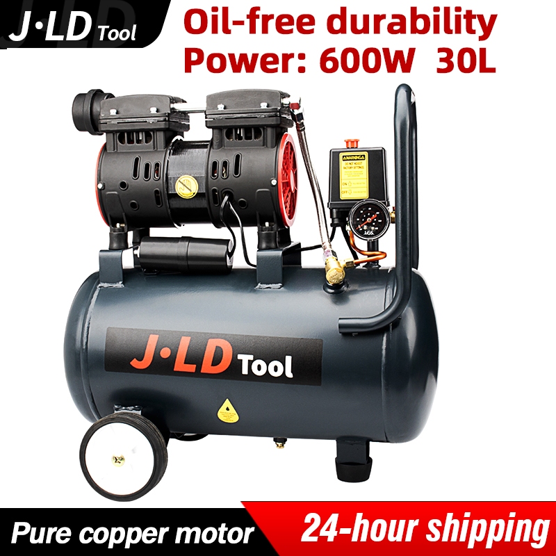 Oil Free Air Compressor 980W Silent Type Oil Less Heavy duty ...