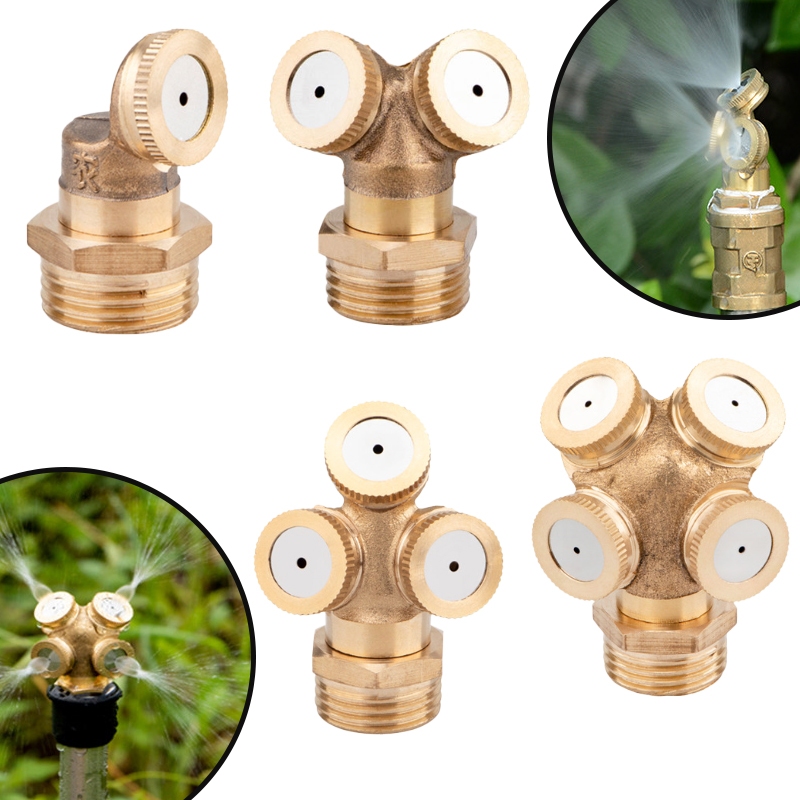 1/2/3/4 Holes Brass sprayer nozzle head Pesticide sprayer misting ...