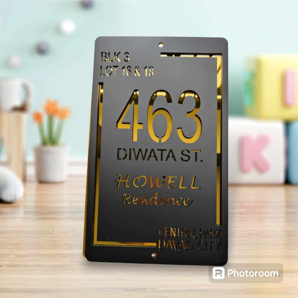 14x9 inch House Number Signage/Marker/Acrylic/Laser cut | Shopee ...