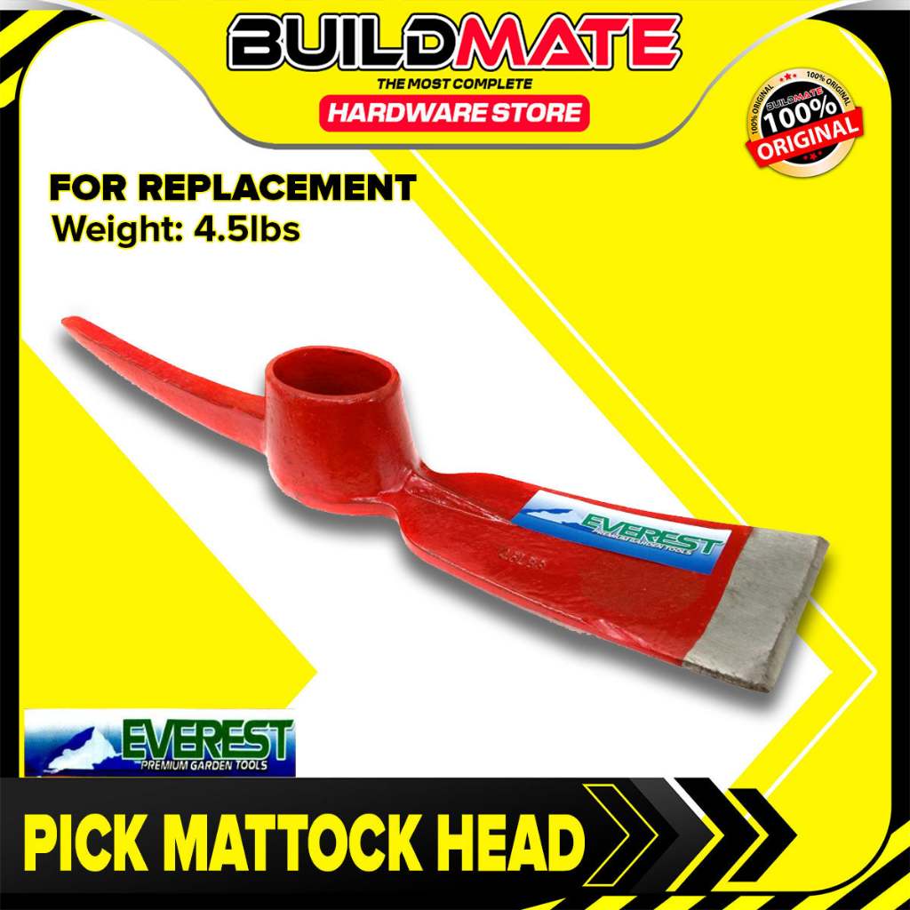 BUILDMATE Everest 4.5lbs Pick Mattock Head Only Garden Hand Pick ...