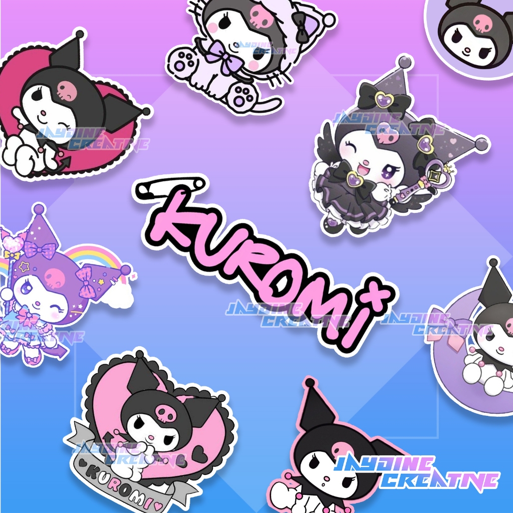 Kuromi Peeker Kiss Cut Sticker, Indoor Outdoor Vinyl Sticker ...