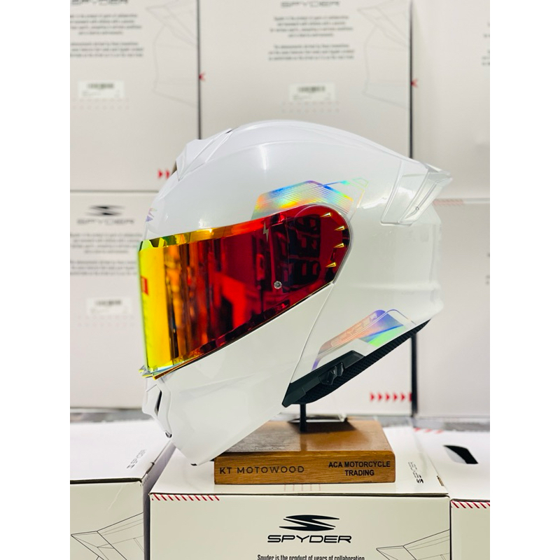 SPYDER FORCE + Modular Dual Visor Helmet w/ Free Clear Visor | Shopee ...
