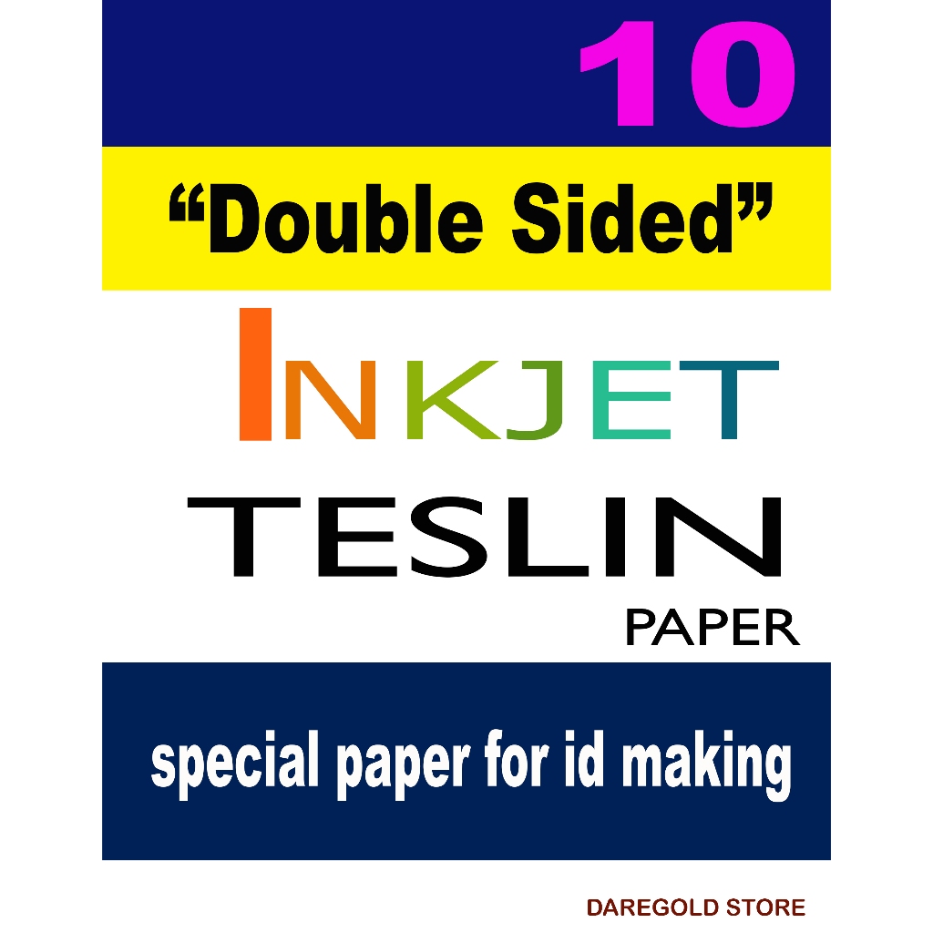 PAPER FOR ID MAKING - TESLIN INKJET PAPER - | Shopee Philippines