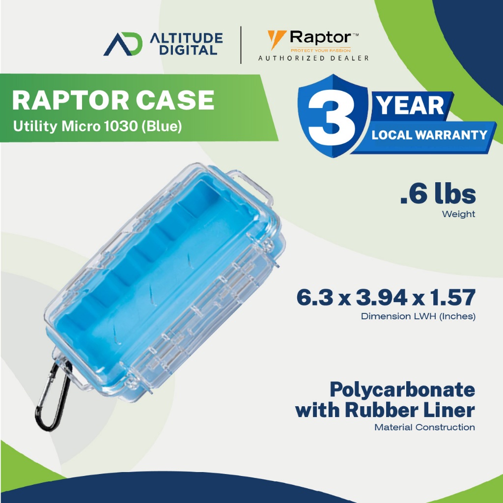 Raptor Case Utility Micro 1030 Transparent Case for Electronic Gadgets ...