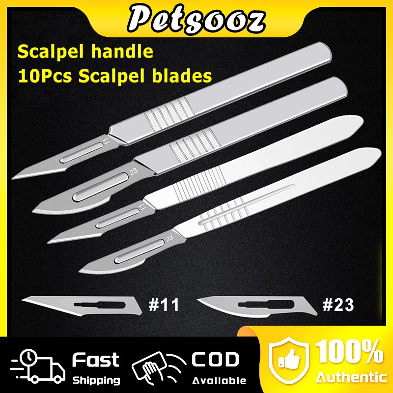 10Pcs Scalpel surgical set Stainless Surgical blade with handle Medical ...
