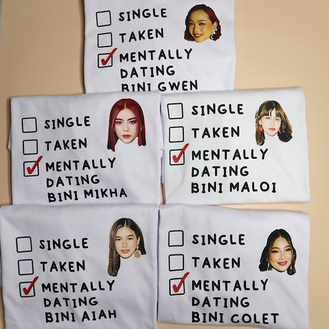 BINI SHIRT MENTALLY DATING AIAH COLET MALOI MIKHA Bini Shirts Unisex T ...