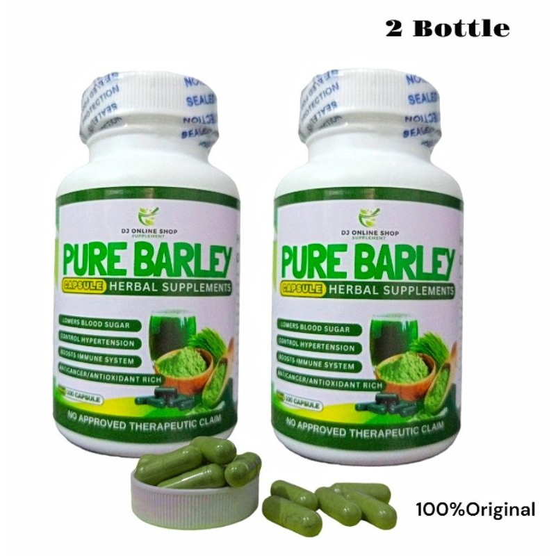 Organic Pure Barley Capsule [500mg] 2 Bottle 200 Capsule FDA approved ...