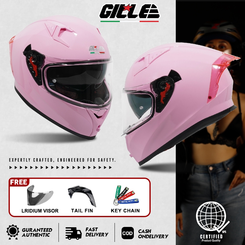 GILLE 135 GTS V1 Full Face Helmet For Women Men Pink Helmet Full Face ...