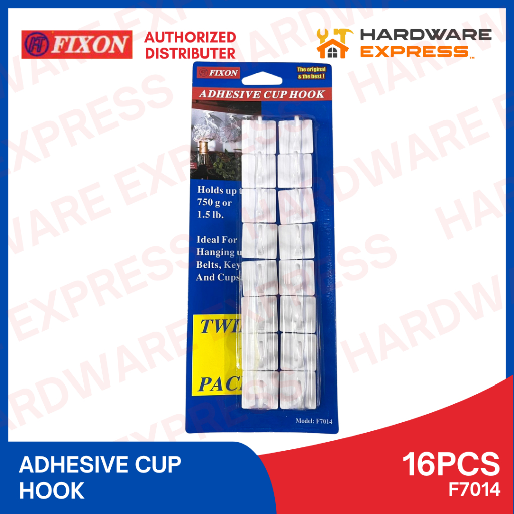 Fixon Adhesive Cup Hook F7014 Removable Wall Door Hook For Hanging ...