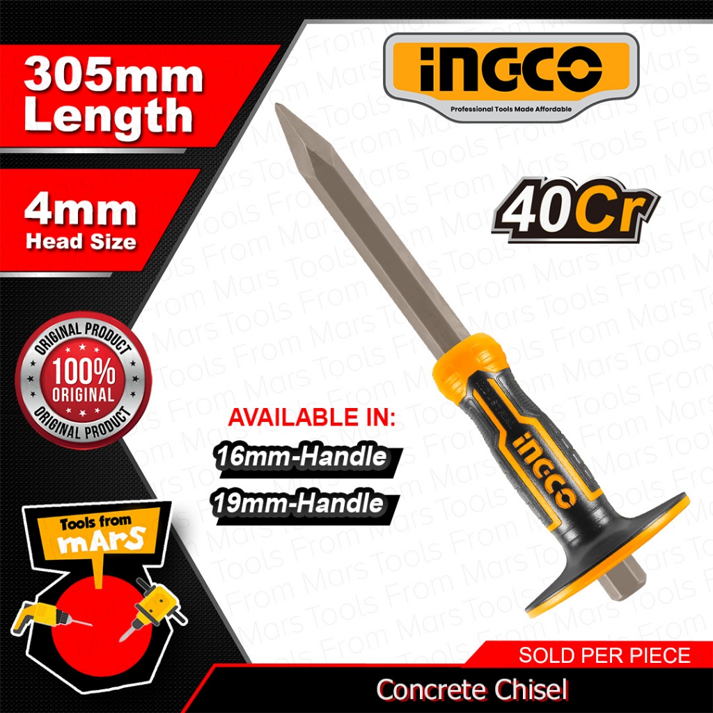 INGCO 305mm Concrete Chisel For Carving, Cutting HCC850416 / HCC850419 -TFM- IHT | Shopee ...