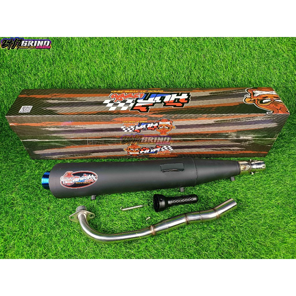HUN RACING POWER PIPE TITANIUM TIP HONDA WAVE 100 / SYM 110 BONUS ...