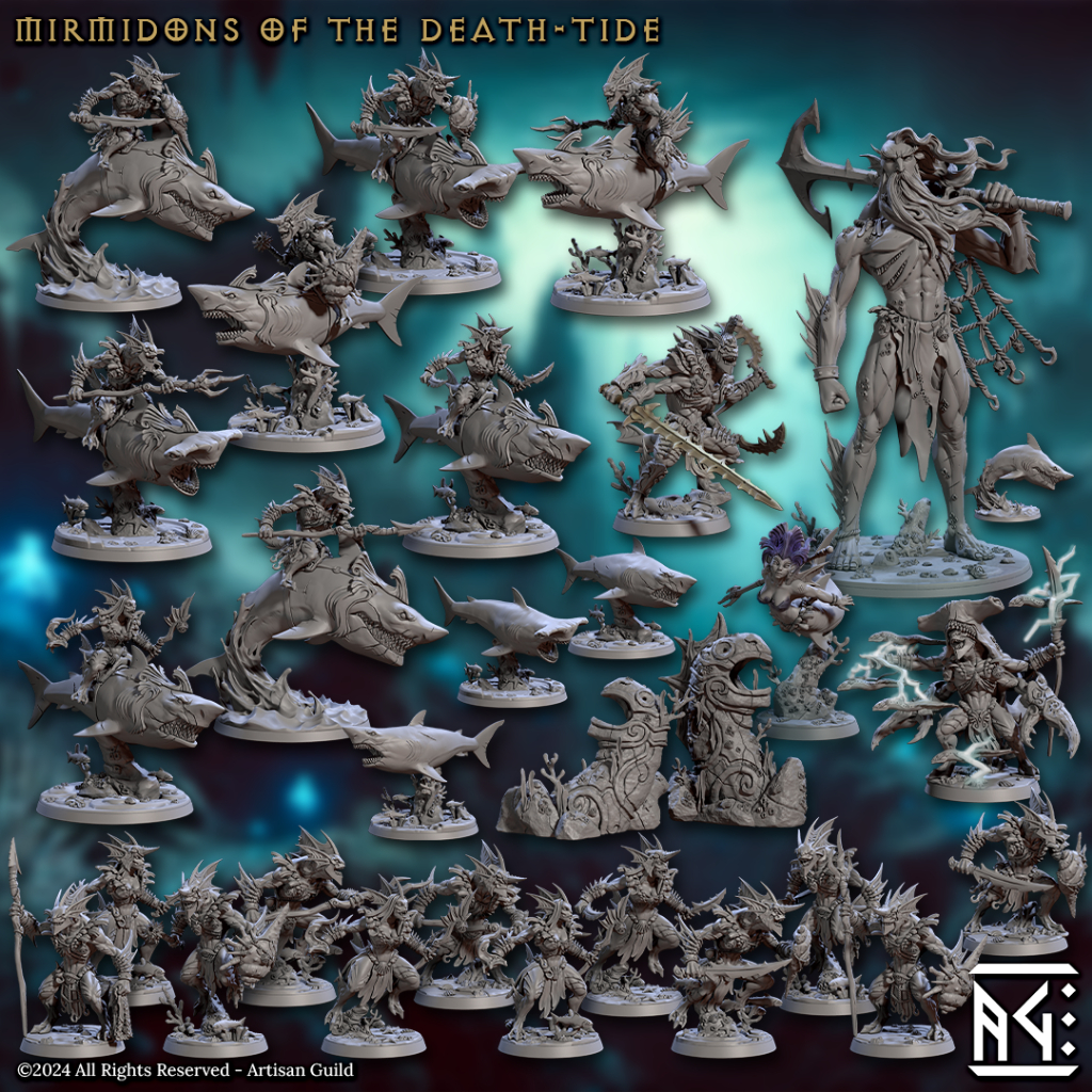 Mirmidons of the Death Tide by Artisan Guild miniatures DND tabletop ...