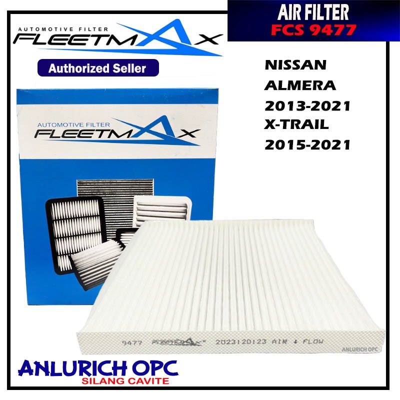 Fleetmax Cabin Aircon Filter for Nissan Almera 2013-2021 and X-Trail ...