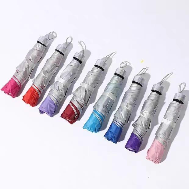JNK #321 Umbrella 3Folds UV Protection 7Ribs Silver Backing Windbreaker ...