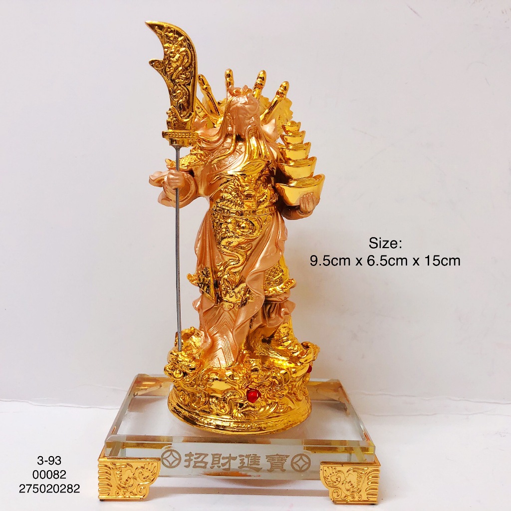 Fengshui Magnificent Kwan Kung With 5 Flags Kuan Kung With Five Flag ...