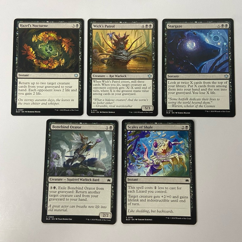 HAZEL’S NOCTURNE WICK’S PATROL STARGAZE BONEBIND ORATOR SCALES OF SHALE ...