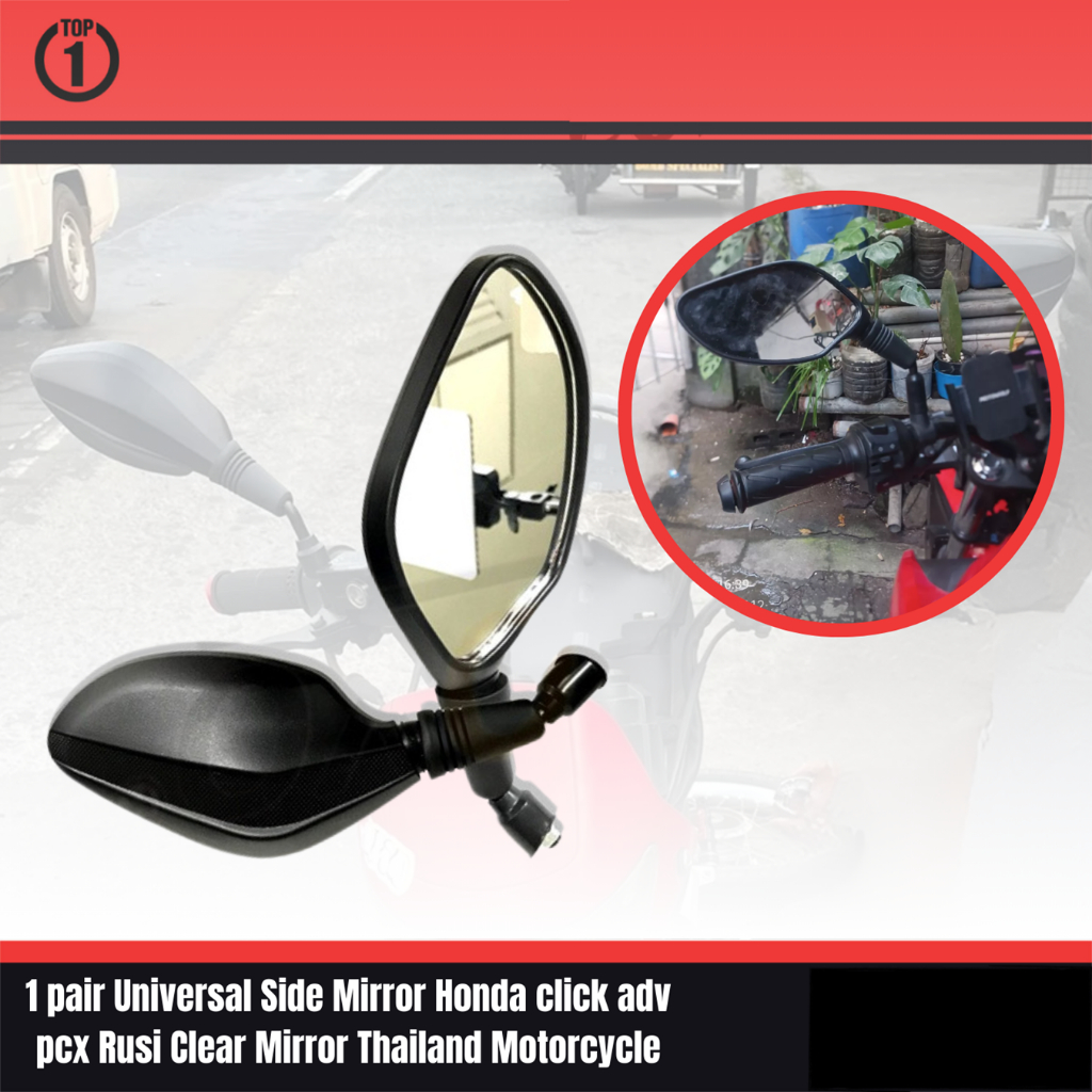 Top1 Racing 1 pair Universal Side Mirror for Honda click adv pcx ...