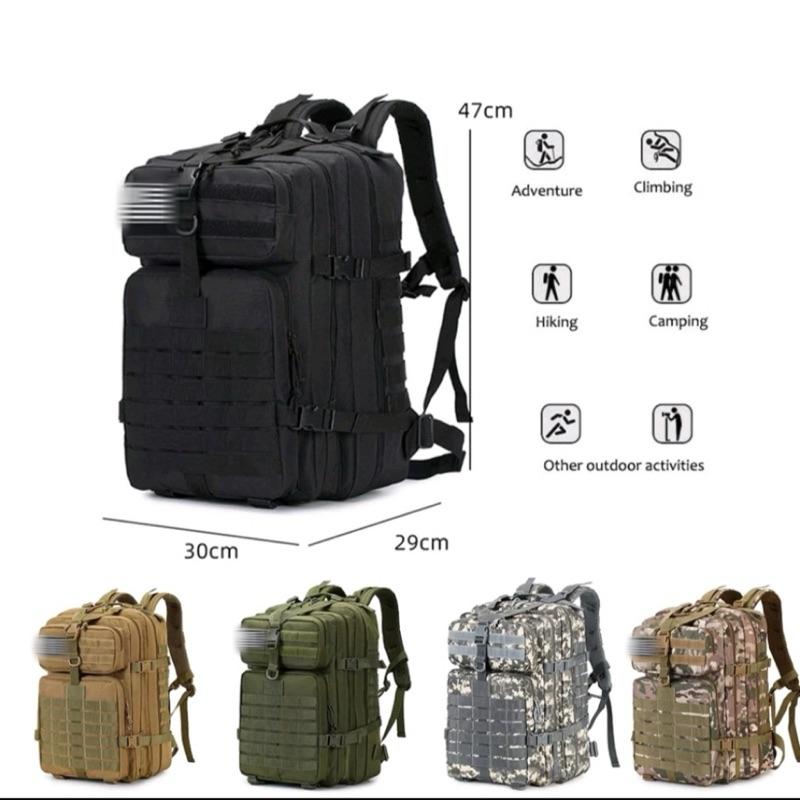 Big size Outdoor Backpack 45 Liter Large Backpack Bag Molle Bag Camping ...