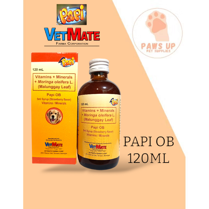 VetMate Papi OB Syrup for Dog 120ML (1 Bottle) | Shopee Philippines