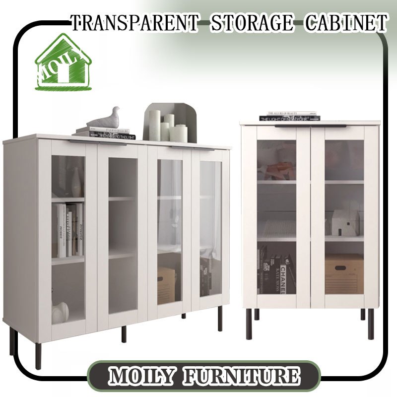 (COD) Transparent Storage Cabinet Display Cabinet Multi functional ...