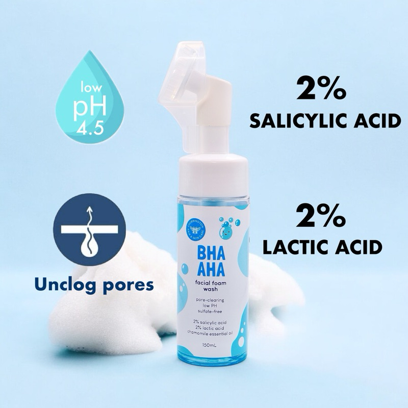 Chubbington BHA AHA (2% Salicylic Acid + 2% Lactic Acid) face wash ...