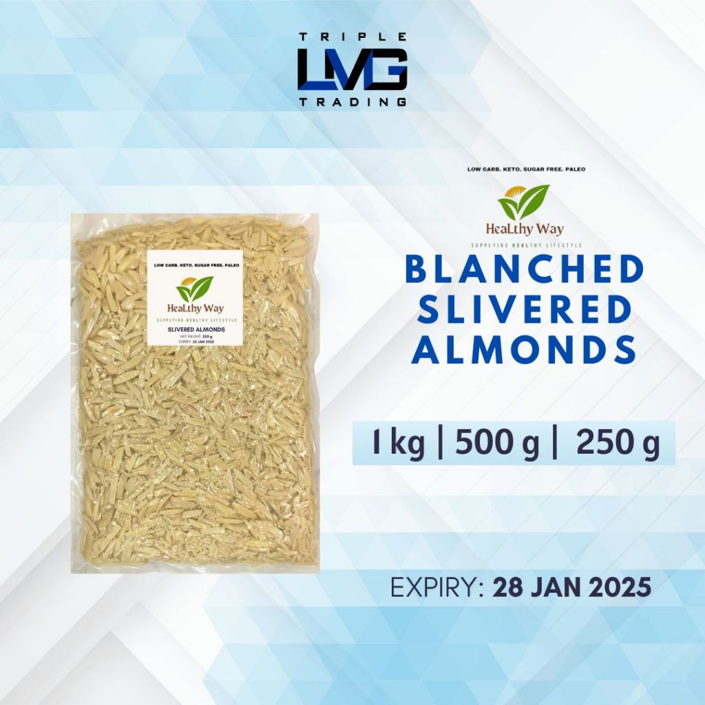 BLANCHED SLIVERED ALMONDS - HEALTHY WAY | Shopee Philippines