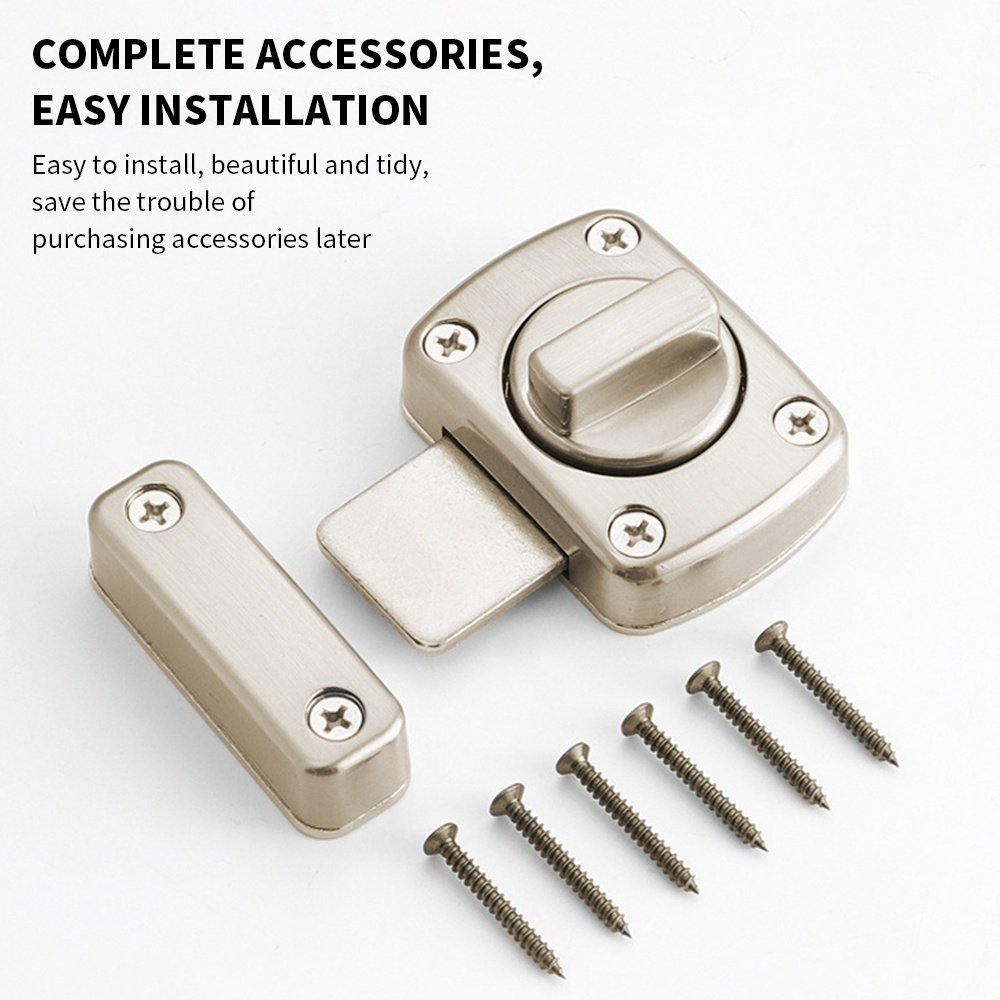 Universal Bolt Slide Latch Bathroom Door Twist Lock Zinc Alloy Security ...