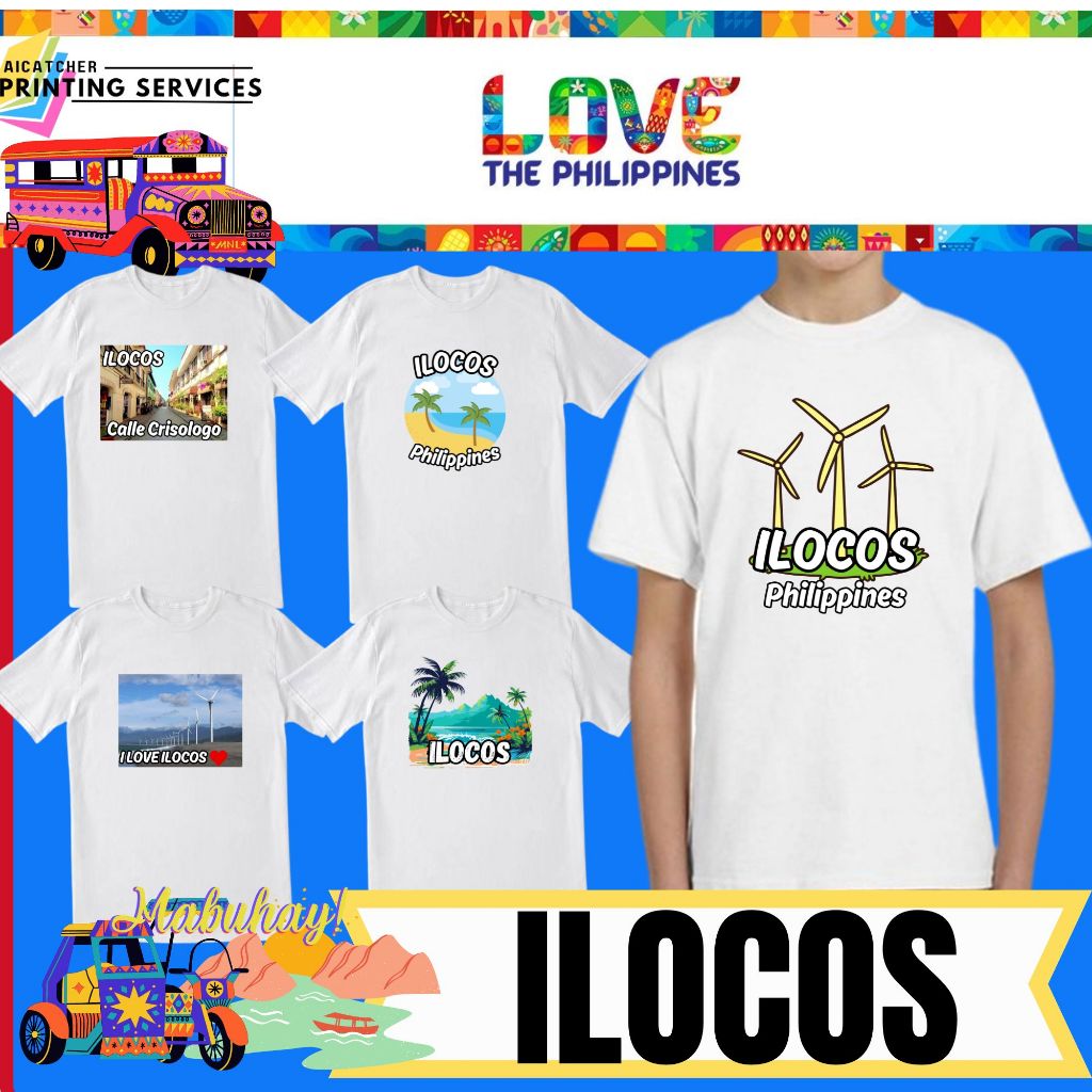 Ilocos Philippines Trendy Graphic tees for Kids to Adult | Shopee ...