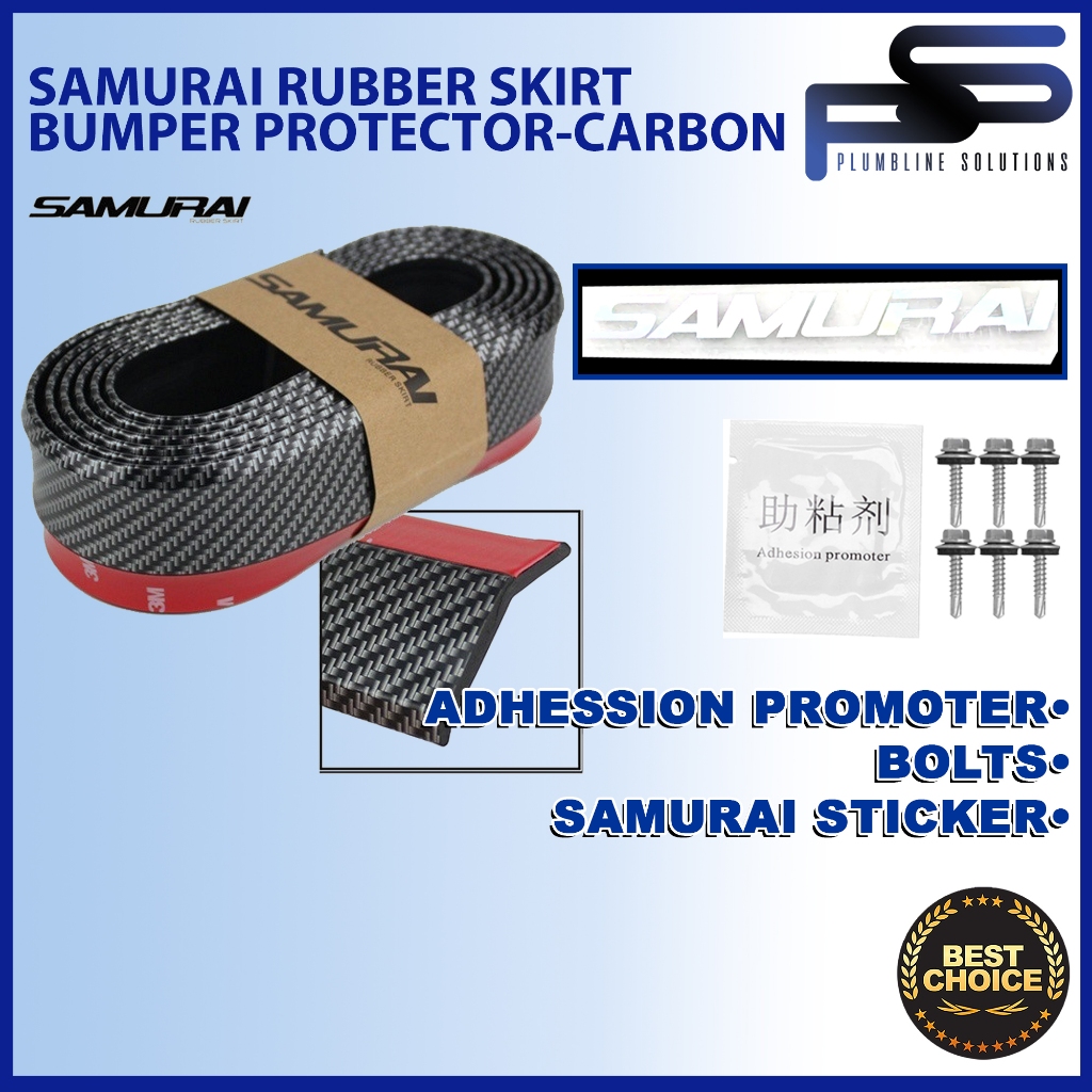 Samurai Car Front Bumper Lip Protector Rubber Splitter Valance Chin ...