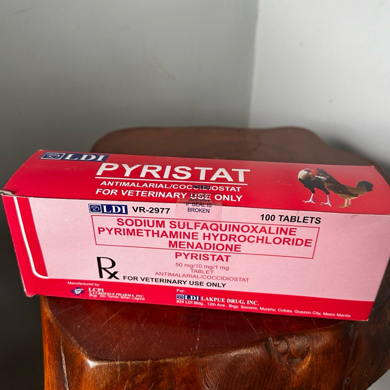 LDI Pyristat 100tablets/box Antimalarial Gamot sa Manok na Pansabong ...