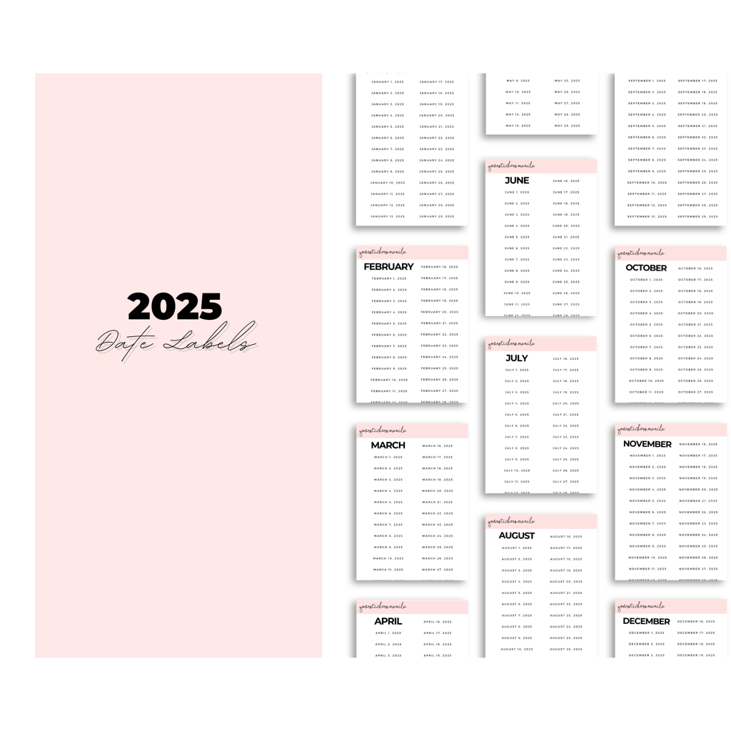 Planner Stickers - 2025 Date Labels | Shopee Philippines