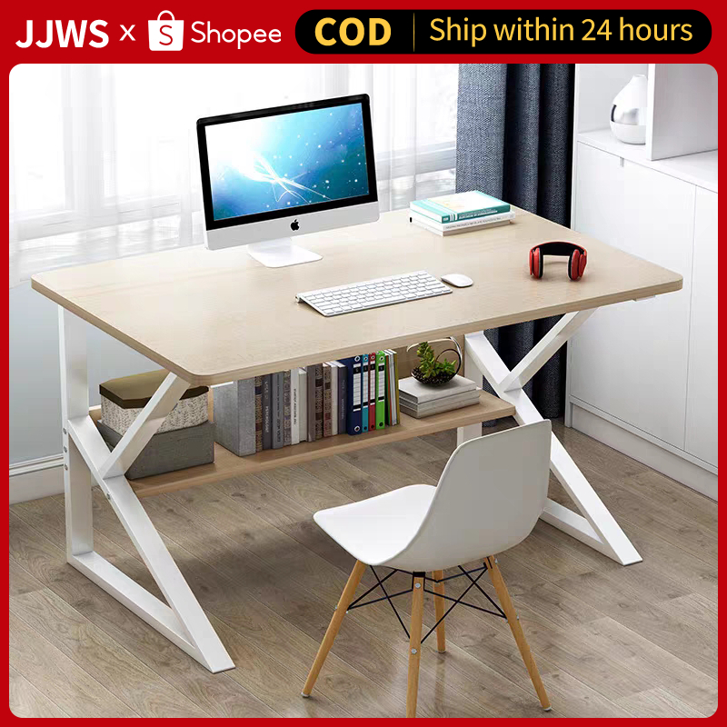 JJWS Home Computer Table Office Study Desk Simple Desktop 80/100/120CM ...