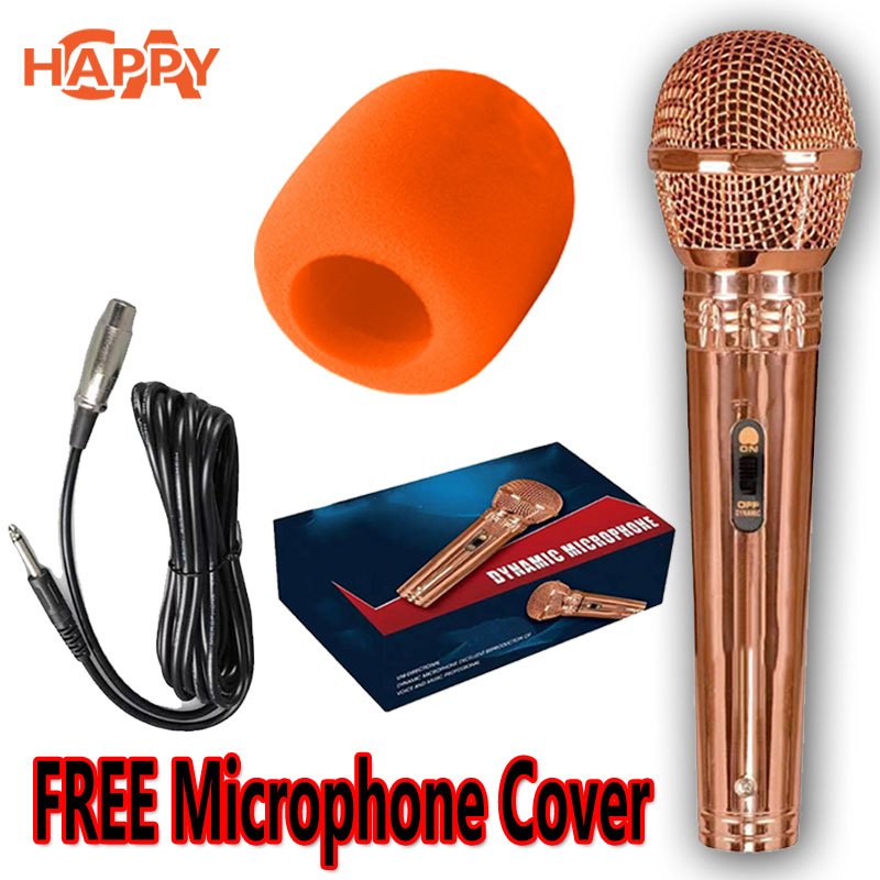 Professional Gold Karaoke Microphone Dynamic Wired Microphone High-End ...