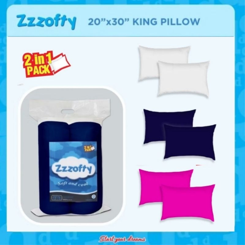 DAKKI ZOFFTY 2 in 1 King Size Pillow 20"x30" (srp 975) | Shopee Philippines