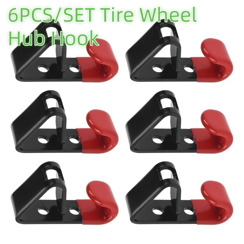 6Pcs Tire Wheel Hub Hook Wheel Shop Display Stand Wall Mounted For ...