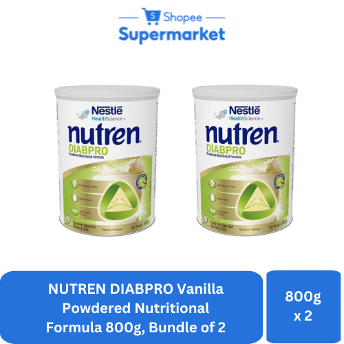 NUTREN DIABPRO Vanilla Powdered Nutritional Formula 800g, Bundle of 2 | Shopee Philippines
