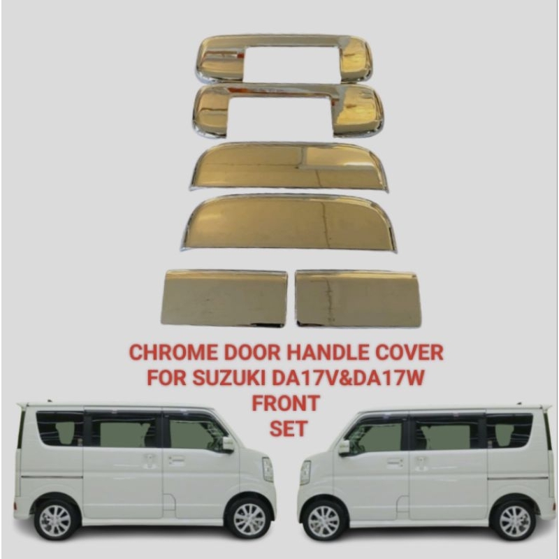 CHROME DOOR HANDLE COVER FOR SUZUKI DA17V/W FRONT SET (6pcs) | Shopee ...