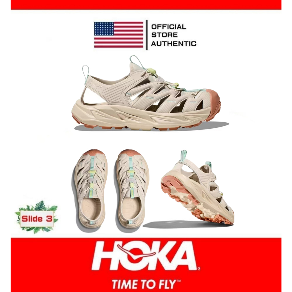 100% Genuine HOKA HOPARA Oak White 1123112-OKT Unisex Beach Sports ...