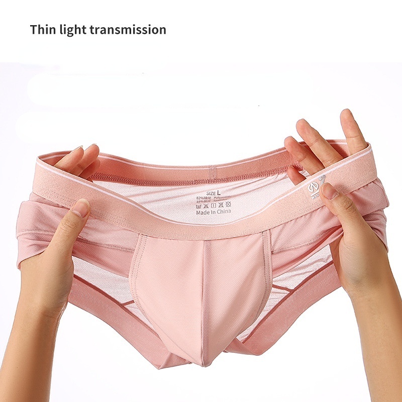 Ice Silk Mesh Briefs U-Pouch Brief Seamless Cool Soft Comfortable Low ...