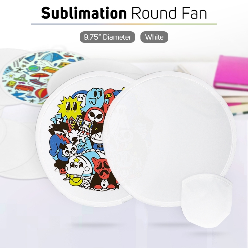 Blank Sublimation Round Fan / Foldable Fan / Twisted Fan (White ...